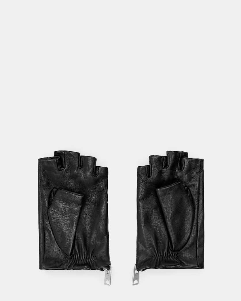 Charly Leather Fingerless Gloves BLACK/ANTQ NICKEL | ALLSAINTS Canada